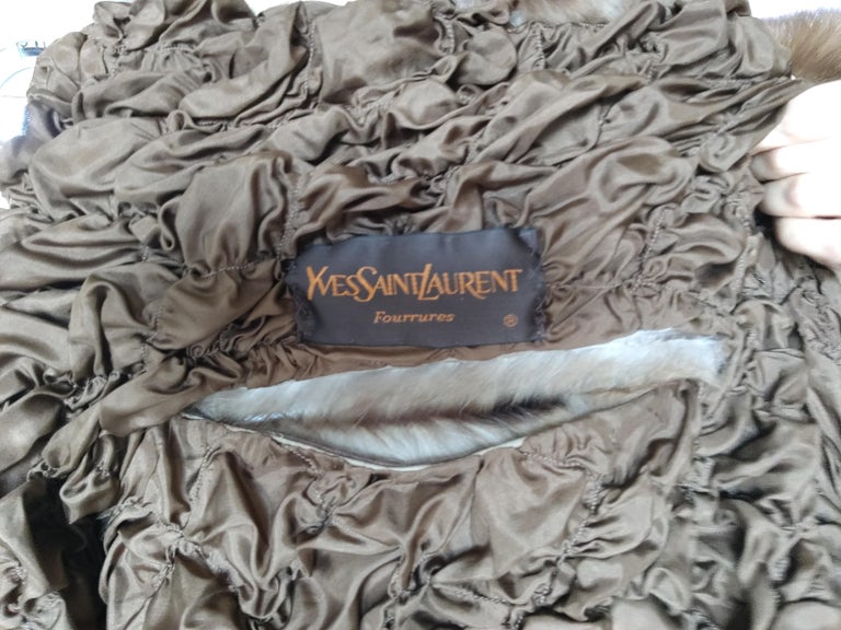 Yves Saint Laurent Fourrures Russian Sable Cape (Size L-XL) For Sale at ...