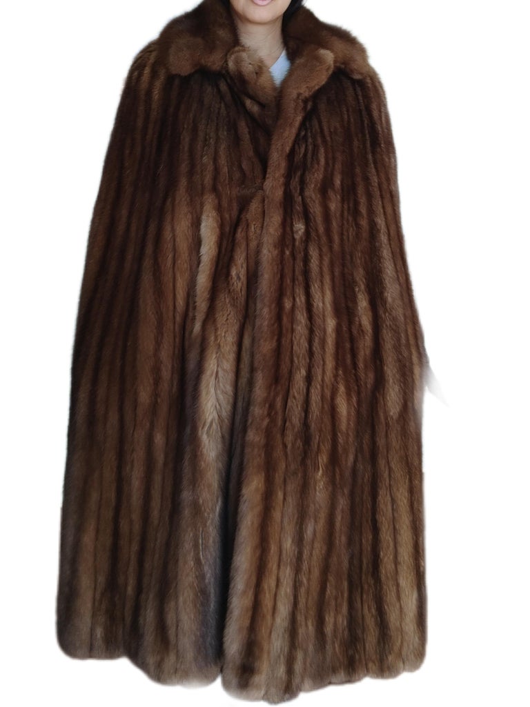 Yves Saint Laurent Fourrures Russian Sable Cape (Size L-XL) For Sale at ...