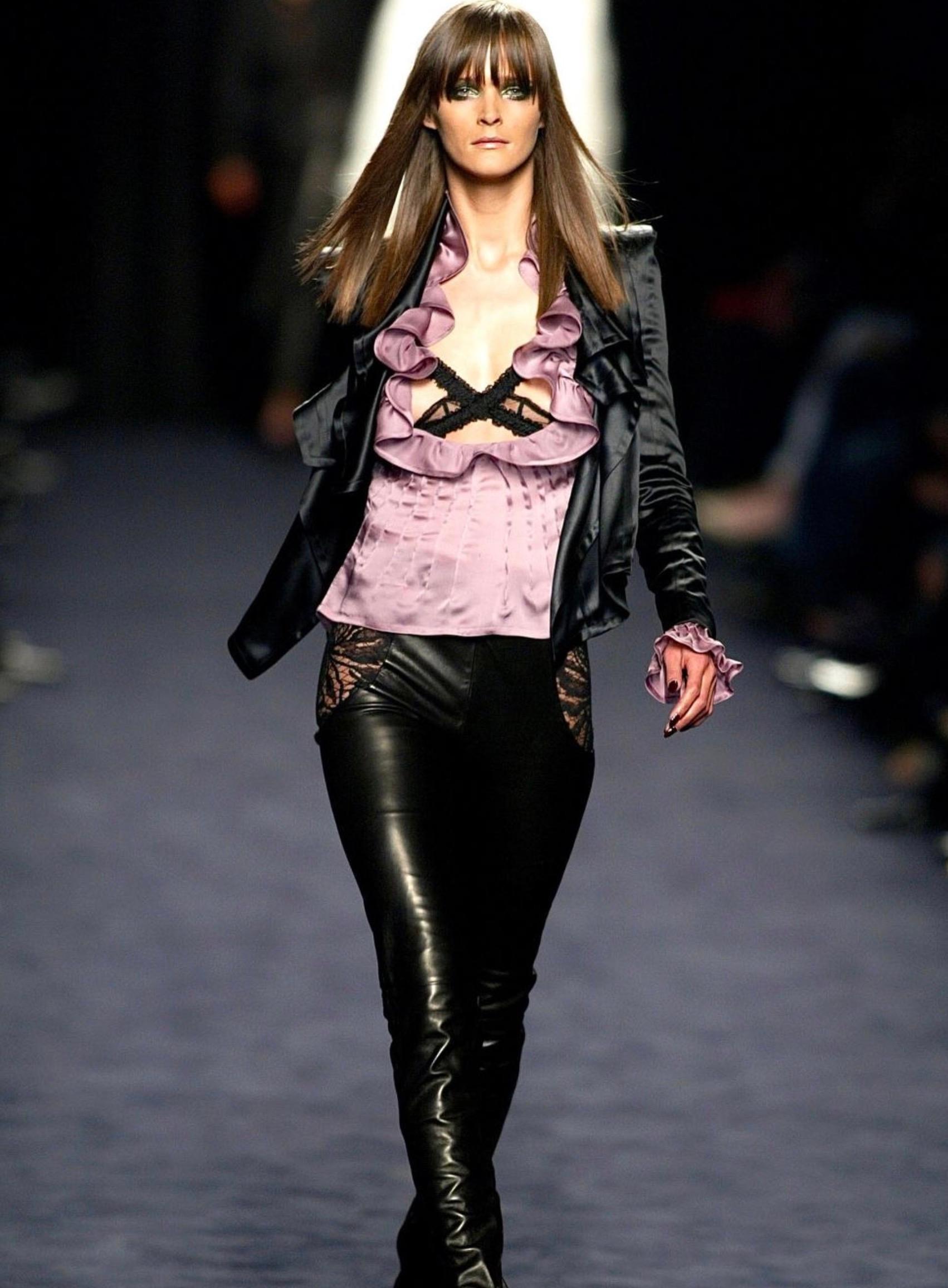 Yves Saint Laurent FW 2003 Archival Liquid Silk Jacket Dramatic ...