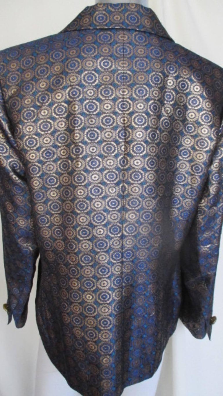Yves Saint Laurent Gold and Blue Jacket For Sale at 1stDibs | ysl ...