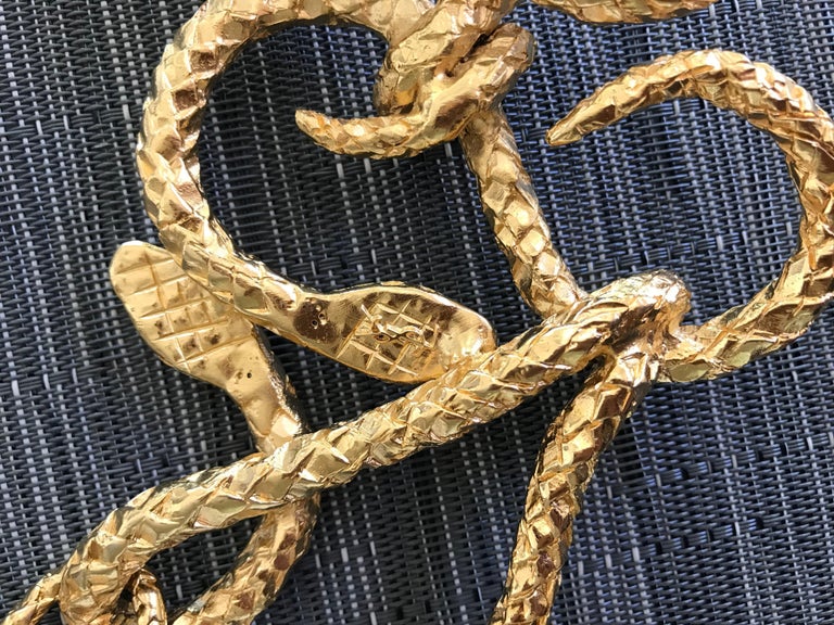 Yves Saint Laurent Gold Plated Snake Chain Large Necklace, YSL at ...