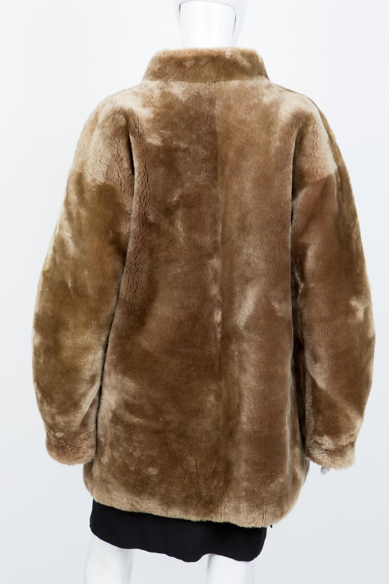 Yves Saint Laurent Gold Tone Shearling Coat at 1stDibs | yves saint ...