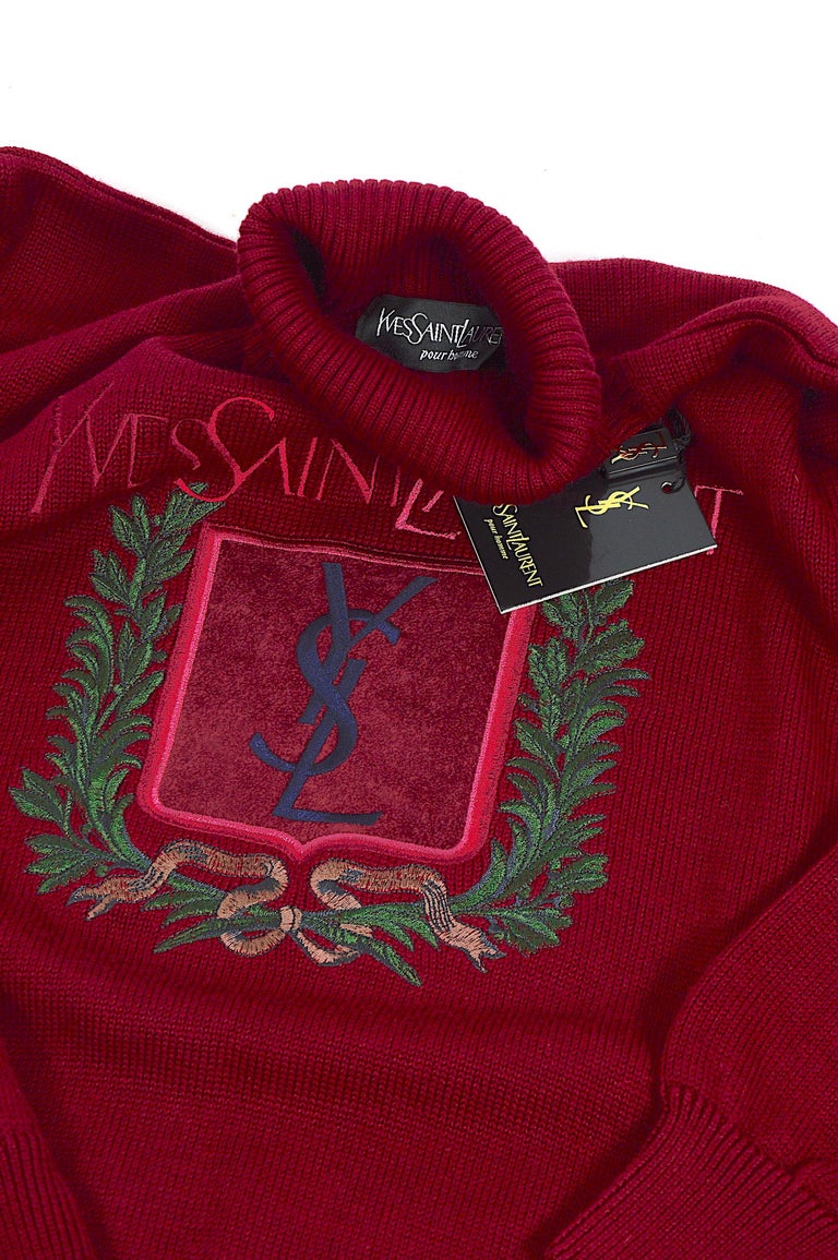 Yves Saint Laurent "Homme" vintage 80s unworn with tag signed wool ...