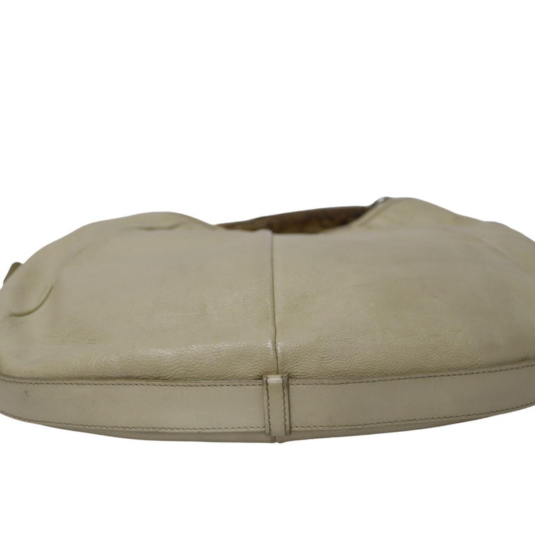 Yves Saint Laurent Ivory Leather Mombasa Bag For Sale at 1stDibs