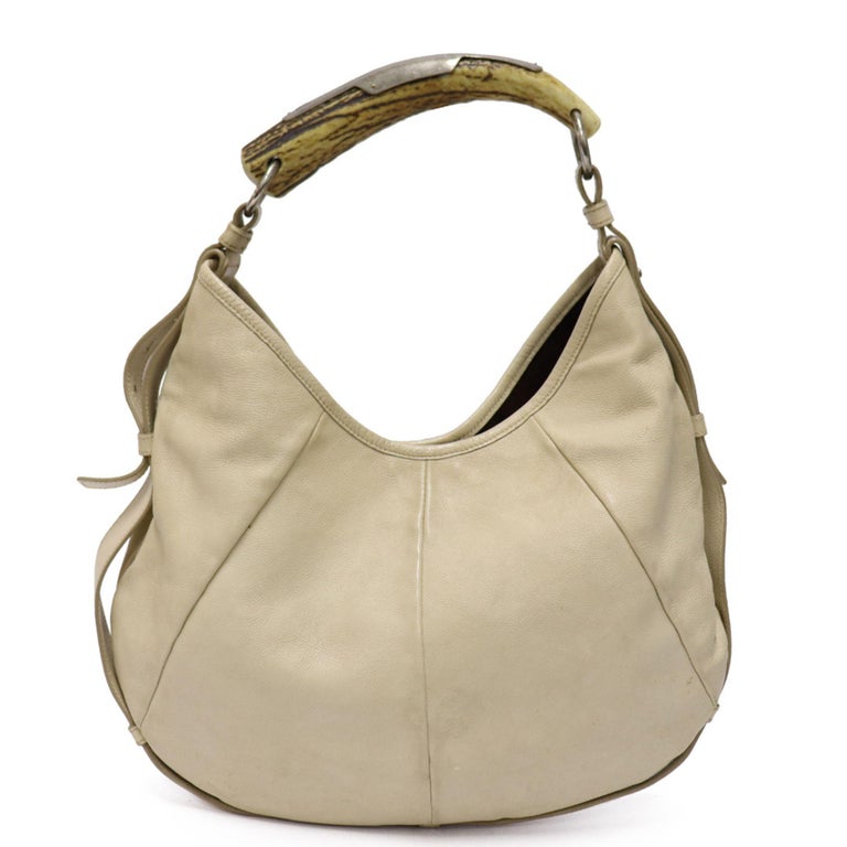 Yves Saint Laurent Ivory Leather Mombasa Bag For Sale at 1stDibs