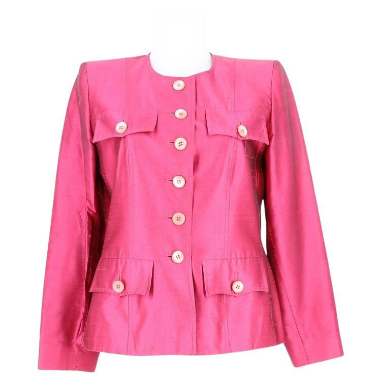 Yves Saint Laurent Variation Pink Bolero Jacket at 1stDibs