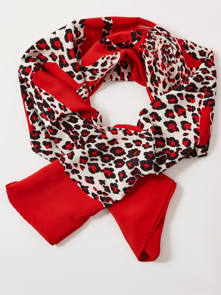 Yves Saint Laurent Large Leopard Pattern Scarf at 1stDibs