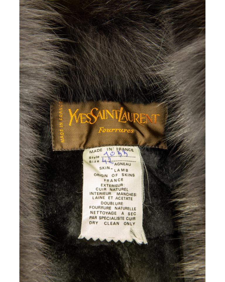 Yves Saint Laurent Leather and Fox Fur Coat 1980s For Sale at 1stDibs ...