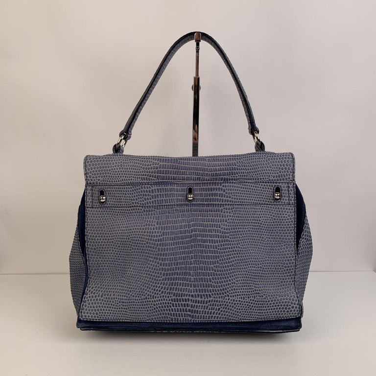 Yves Saint Laurent Light Blue Embossed Leather Muse 2 Two Satchel Bag ...
