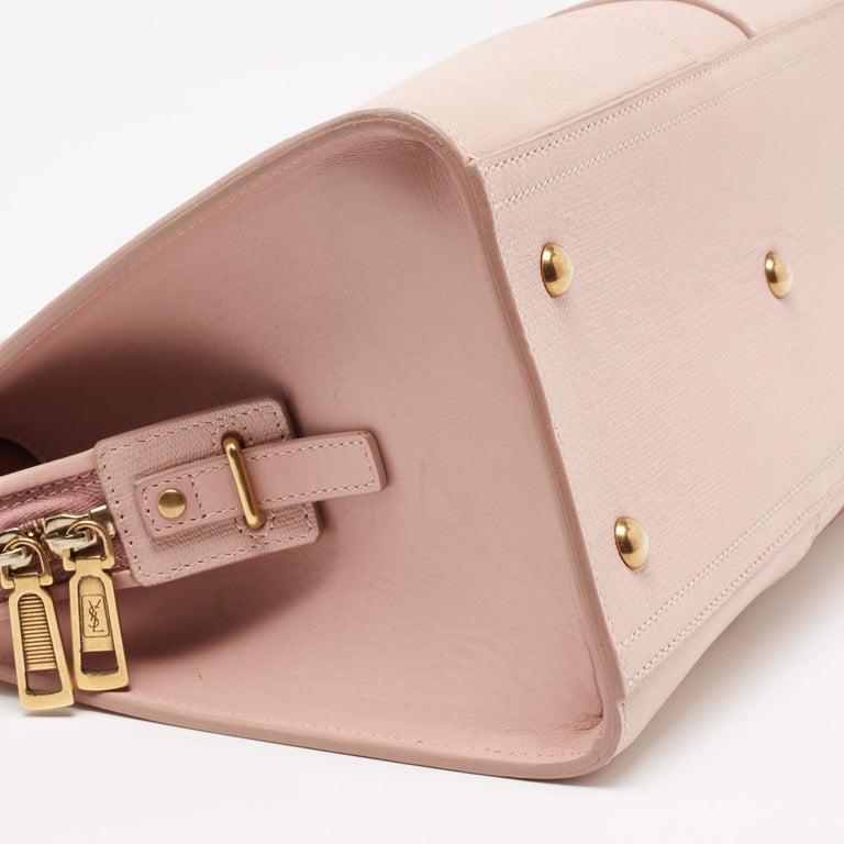 Yves Saint Laurent Light Pink Leather Small Y-Ligne Cabas Tote For Sale ...