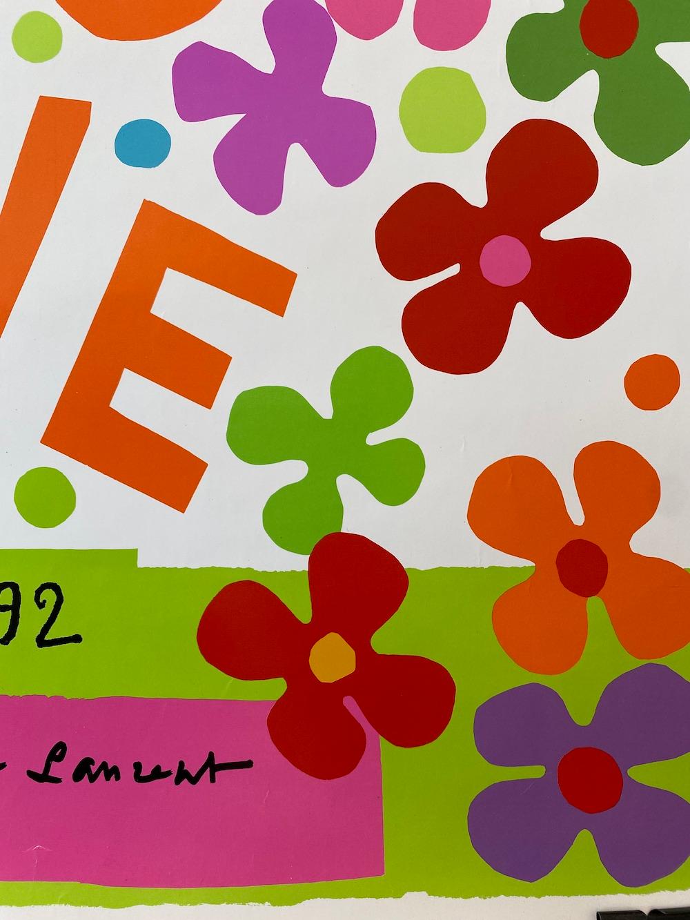 Yves Saint Laurent 'LOVE 1998' Original Vintage Poster For Sale at 1stDibs