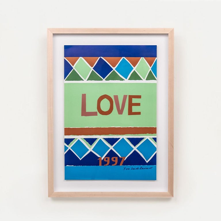 Yves Saint Laurent Love Poster, 1997 For Sale at 1stDibs