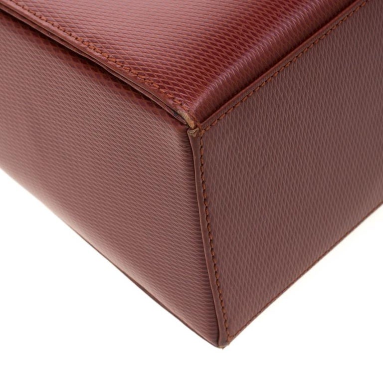 Yves Saint Laurent Maroon Leather Shoulder Bag at 1stDibs