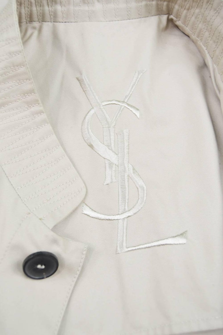 Yves Saint Laurent Men's Beige Cotton Single Breasted YSL Safari Jacket ...