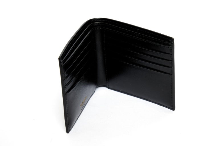 Yves Saint Laurent NIB Black Leather Bifold Wallet For Sale at 1stDibs