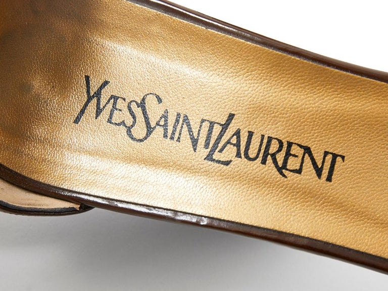 Yves Saint Laurent Open Toe Leopard Pattern Sandal For Sale at 1stDibs