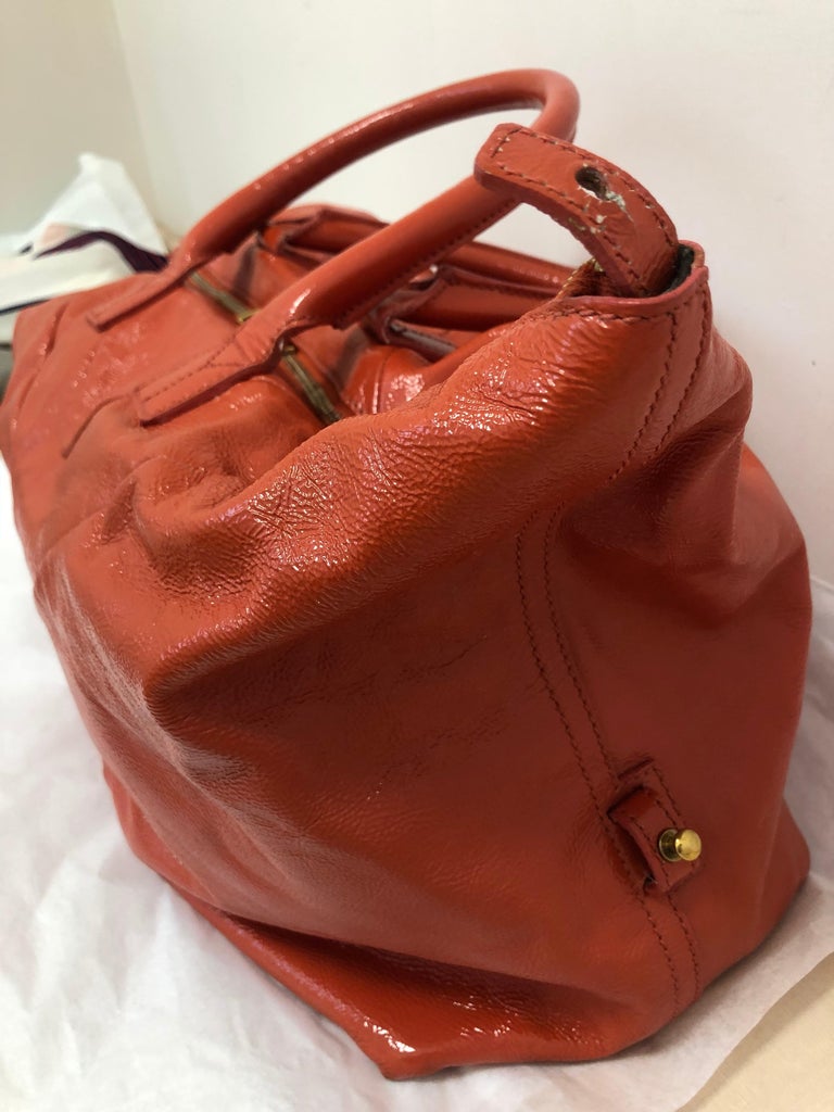 Yves Saint Laurent Orange Patent Leather Easy Y Bag at 1stDibs | ysl ...