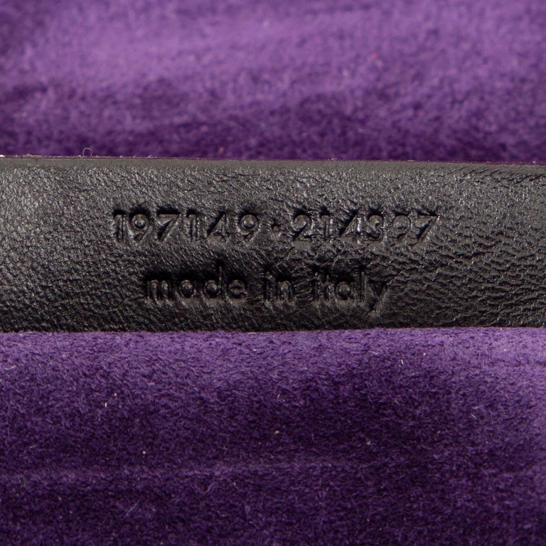 YVES SAINT LAURENT pink purple red FAUX CROCO suede MUSE TWO Satchel ...