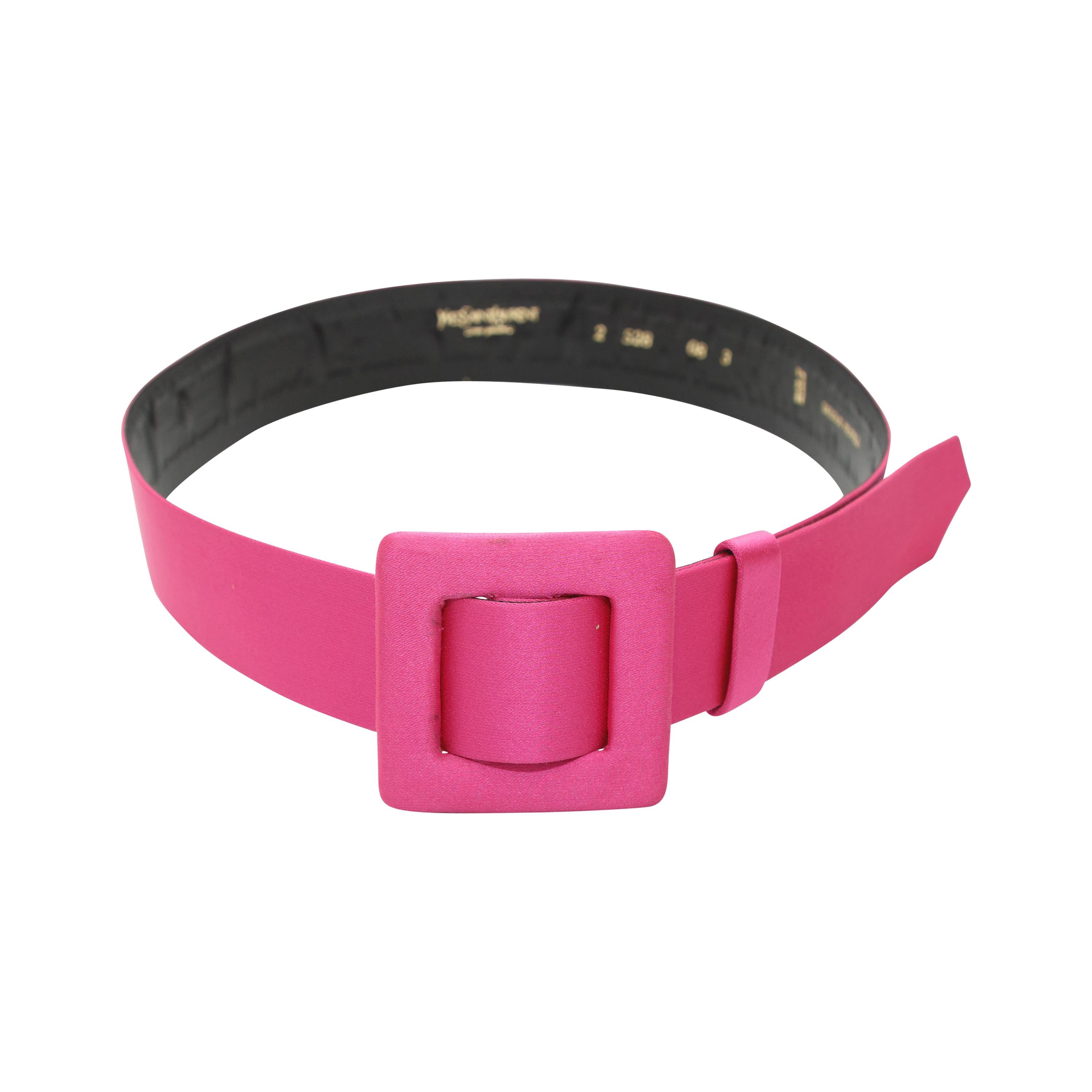 Yves Saint Laurent Pink Satin Belt at 1stDibs