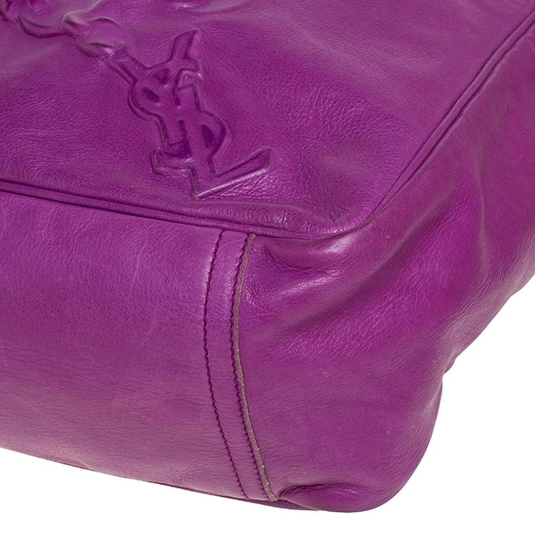 Yves Saint Laurent Purple Leather Charms Tote at 1stDibs