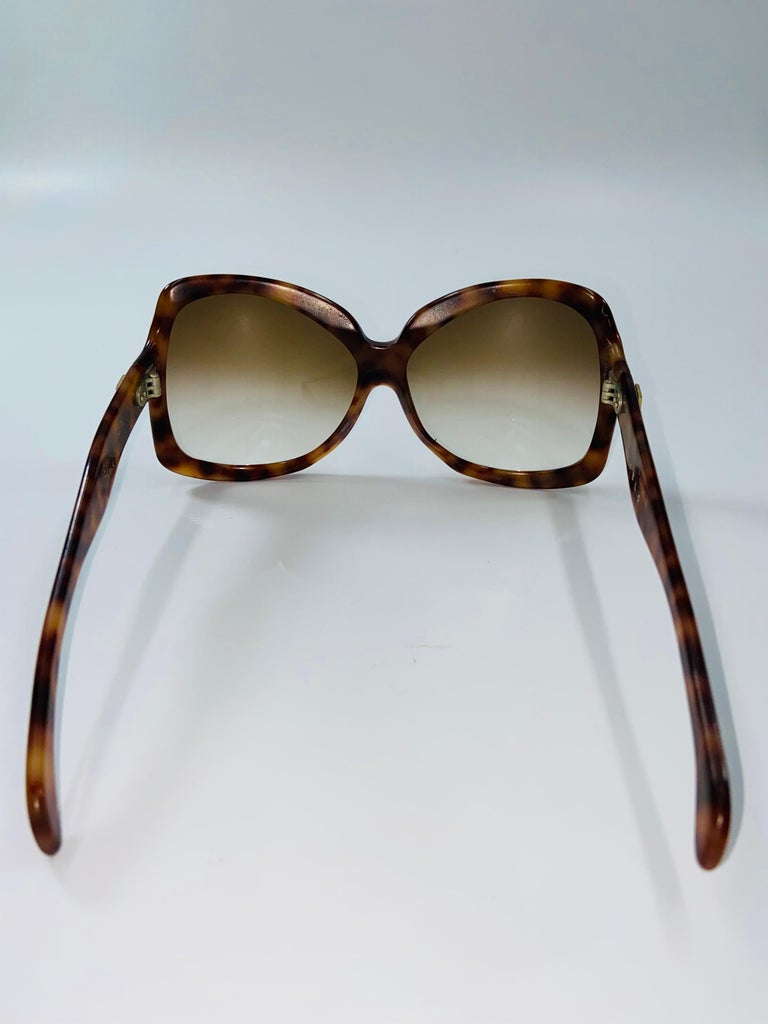 Yves Saint Laurent Rare Vintage 1970's Tortoise Oversized Frames at 1stDibs
