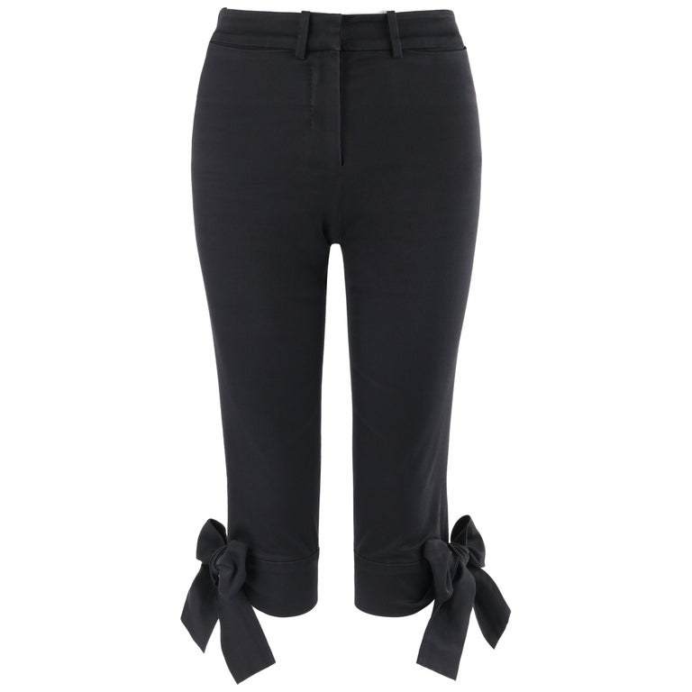 YVES SAINT LAURENT Rive Gauche A/W 2002 TOM FORD Black Bow Knicker Pant ...