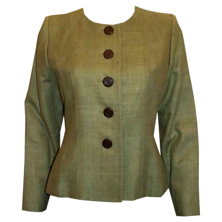 Yves Saint Laurent Rive Gauche Raw Silk Jacket For Sale at 1stDibs