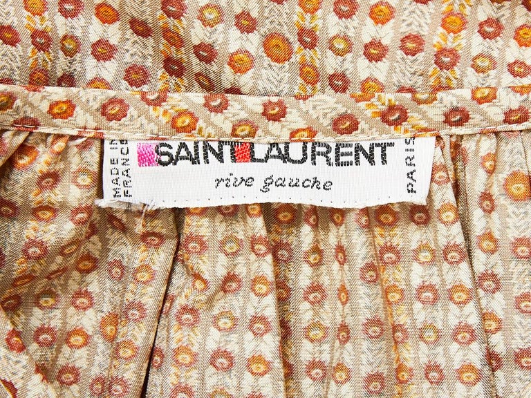 Yves Saint Laurent Rive Gauche Silk Peasant Ensemble at 1stDibs