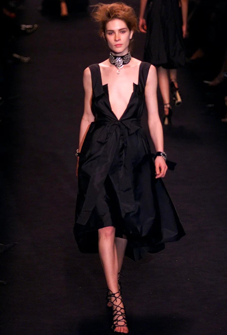 Yves Saint Laurent Rocca crystal collier on velvet breastplate, fw 2002 ...