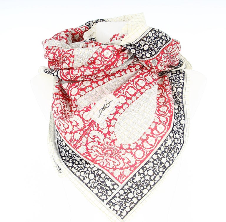 Yves Saint Laurent Scarf For Sale at 1stDibs