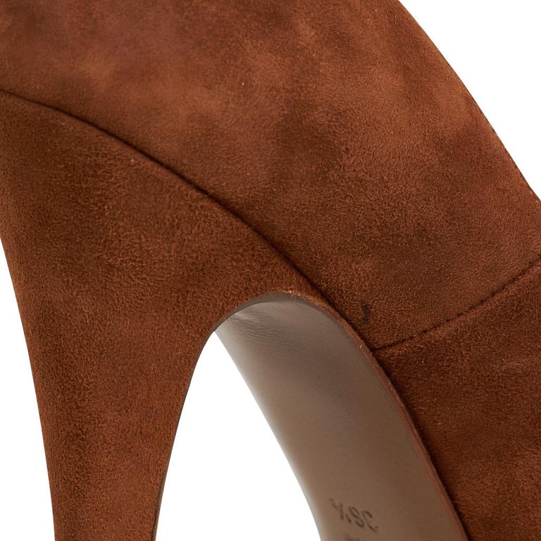 Yves Saint Laurent Shoe Suede Platform Pump 36.5 / 6.5 at 1stDibs