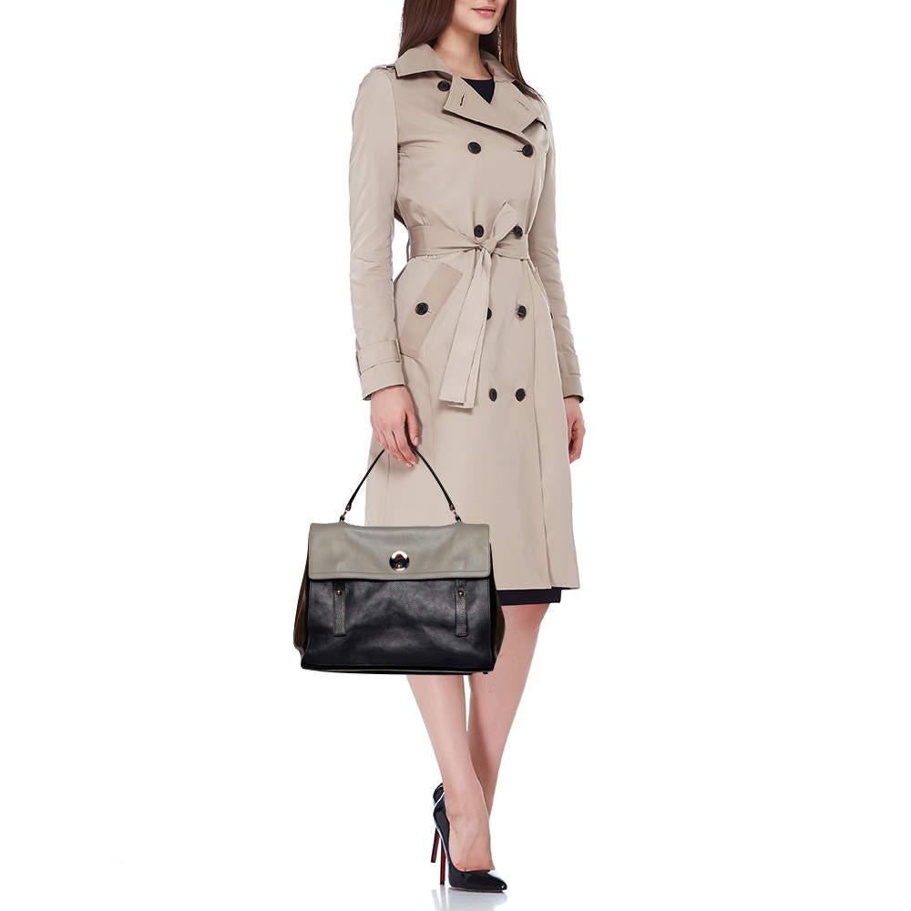 Yves Saint Laurent Tri Color Leather Large Muse Two Top Handle Bag For ...