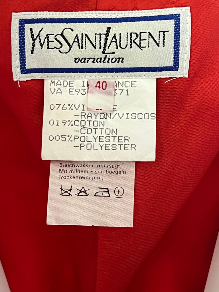 Yves Saint Laurent Variation Spring Summer 1993 For Sale at 1stDibs