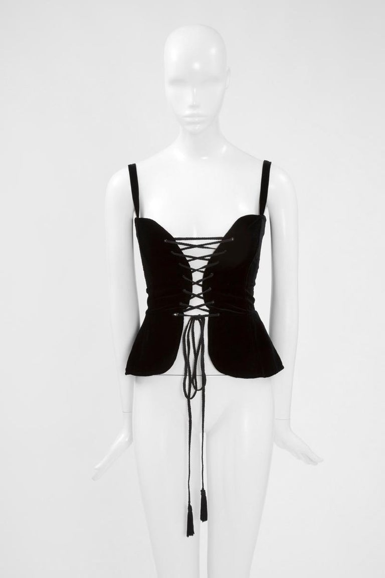 Yves Saint Laurent Velvet Corset Top at 1stDibs | yves saint laurent ...