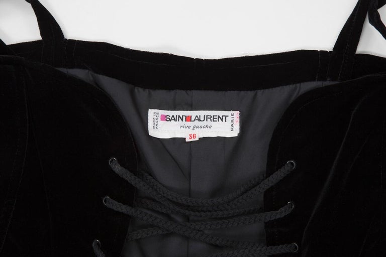 Yves Saint Laurent Velvet Corset Top at 1stDibs | yves saint laurent ...