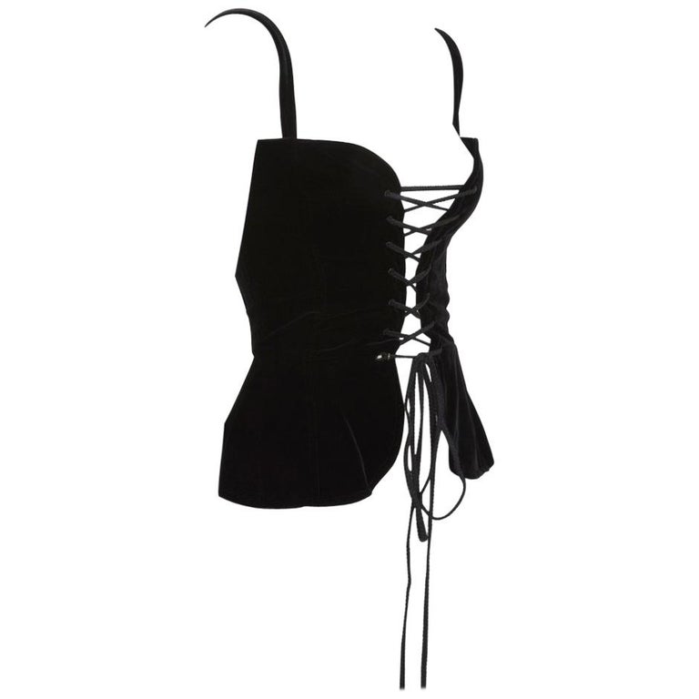Yves Saint Laurent Velvet Corset Top at 1stDibs | yves saint laurent ...