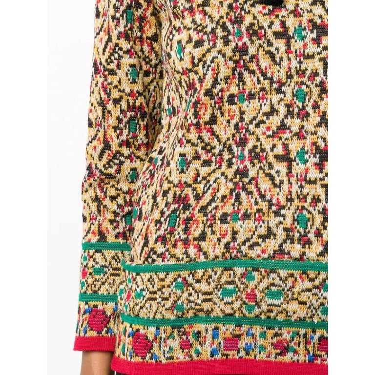 Yves Saint Laurent Vintage multicolor knitted wool 80s sweater For Sale ...