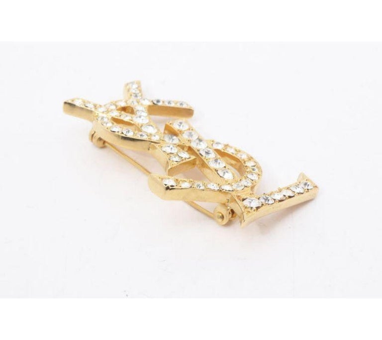 Yves Saint Laurent Vintage Pin Brooch Features Gold-Tone Hardware For ...