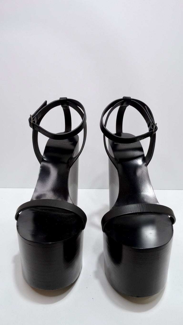 Yves Saint Laurent Wedge Sandal Heels at 1stDibs