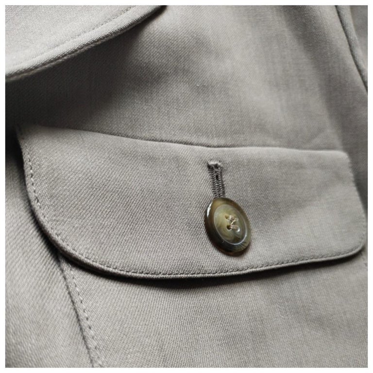 Yves Saint Laurent YSL 1997 Safari Short Sleeve Jacket For Sale at 1stDibs