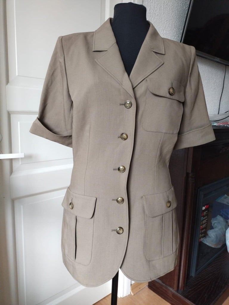 Yves Saint Laurent YSL 1997 Safari Short Sleeve Jacket For Sale at 1stDibs