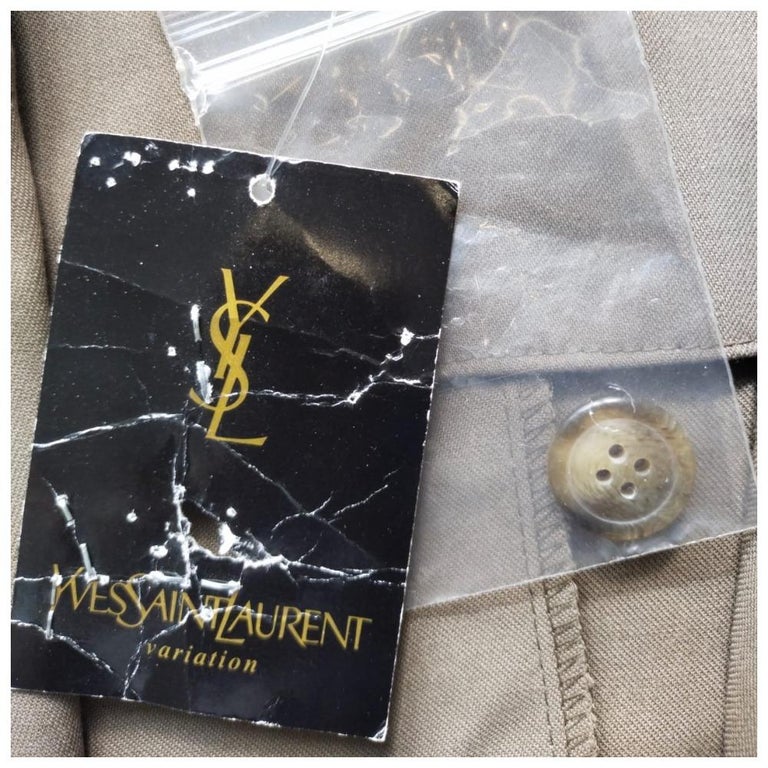 Yves Saint Laurent YSL 1997 Safari Short Sleeve Jacket For Sale at 1stDibs