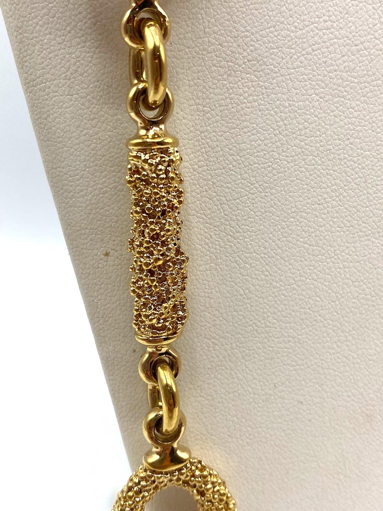 Yves Saint Laurent YSL 35" Long Gold Necklace, 1980s For Sale at 1stDibs