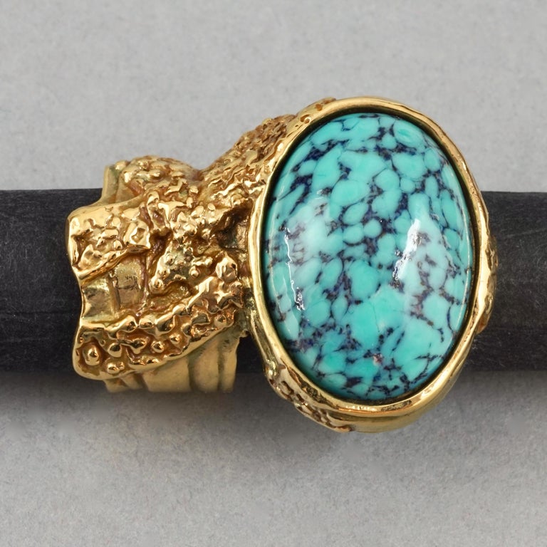 YVES SAINT LAURENT YSL Arty Turquoise Ring at 1stDibs | ysl arty ring ...