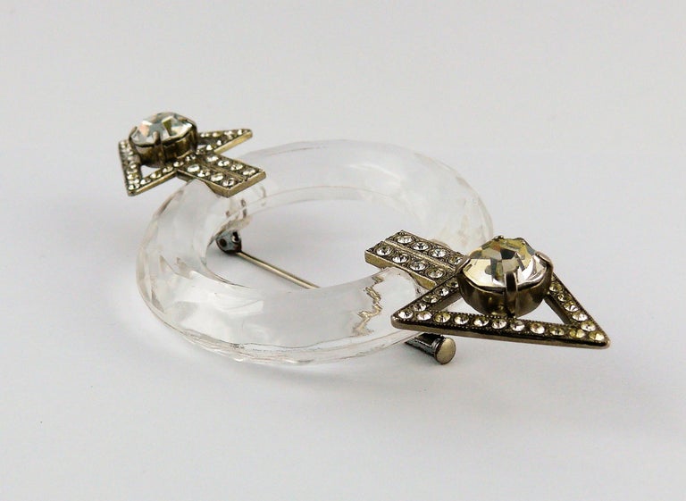 Yves Saint Laurent YSL by Denez Vintage 1970s Art Deco Inspired Brooch ...