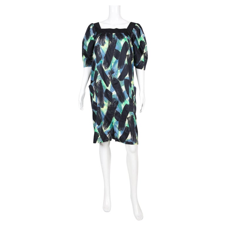 Yves Saint Laurent YSL Cotton Printed Dress For Sale at 1stDibs