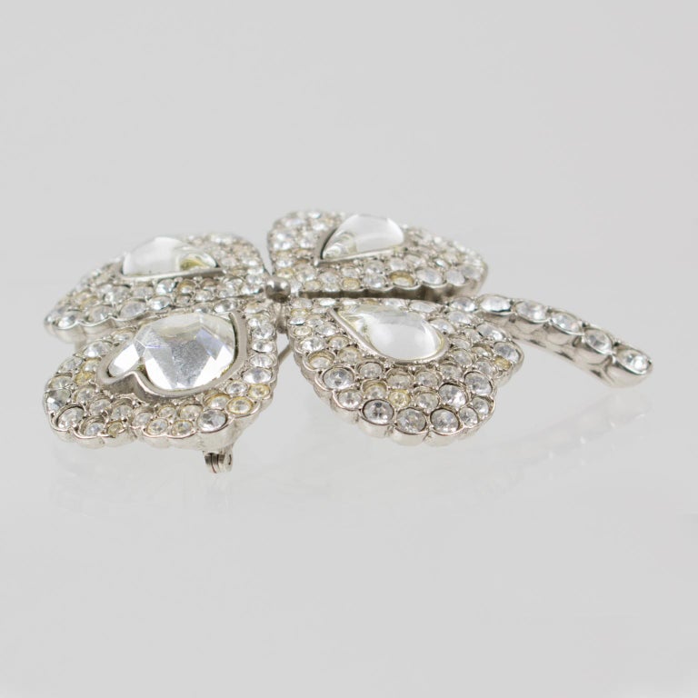 Yves Saint Laurent YSL Jeweled Pin Brooch at 1stDibs