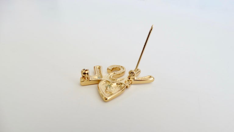 Yves Saint Laurent "YSL" Logo Pin 80s at 1stDibs