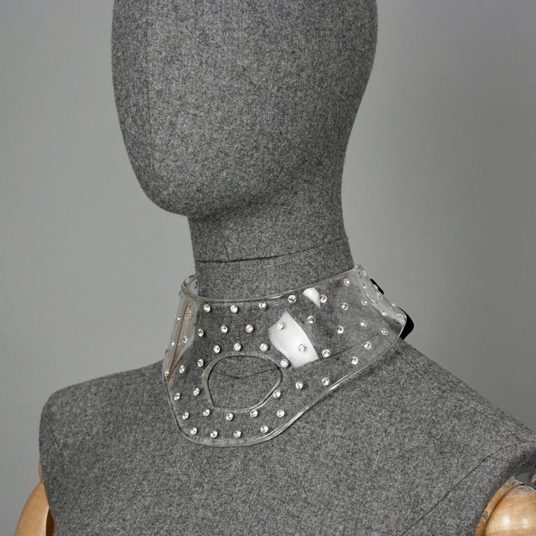 YVES SAINT LAURENT Ysl Lucite Crystal Rigid Choker Necklace Tom Ford ...