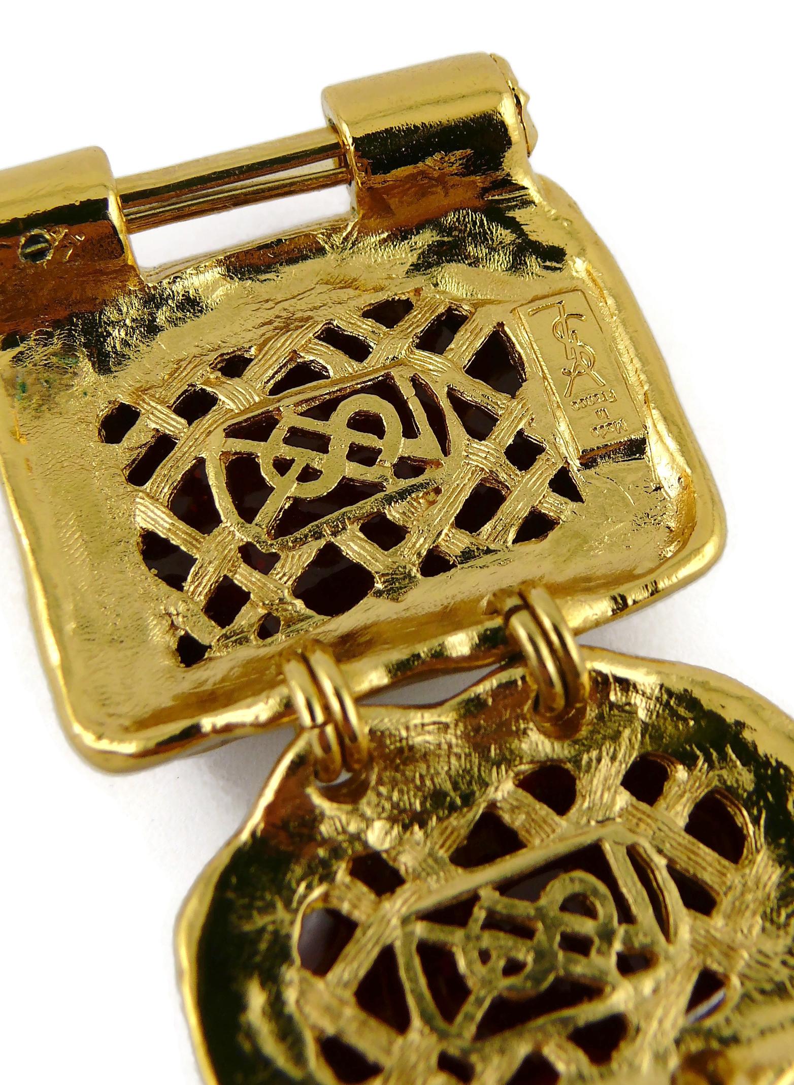 YVES SAINT LAURENT YSL Vintage Faux Coral Cuff Bracelet For Sale at ...